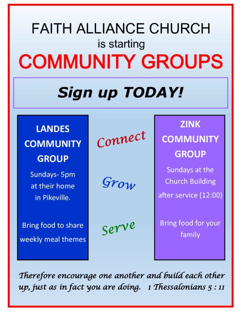 Community Groups | Faith Alliance Church
